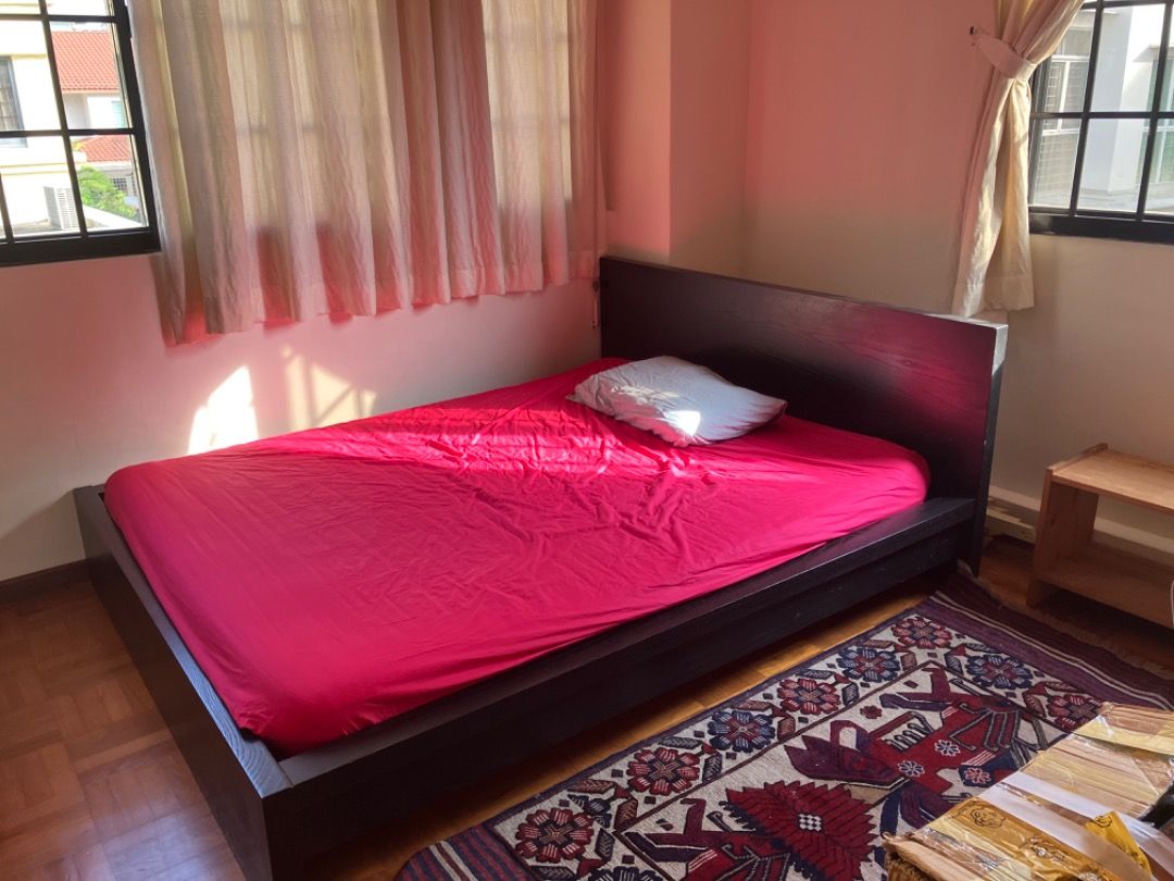 IKEA Double Bed And Mattress Furniture Home Living Furniture Bed