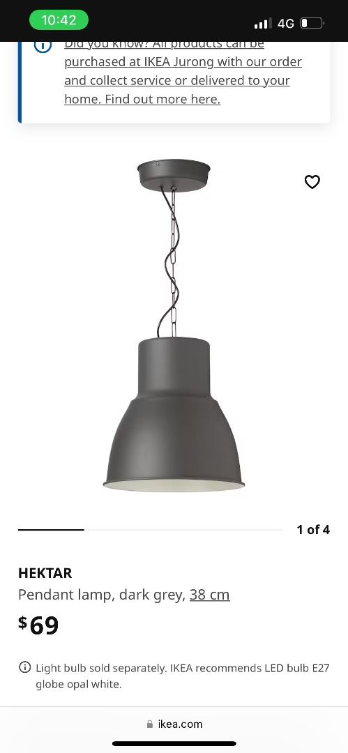 Ikea Hektar Wrought Iron Pendant Lampshade, Furniture & Home Living, Lighting & Fans, Lighting ...