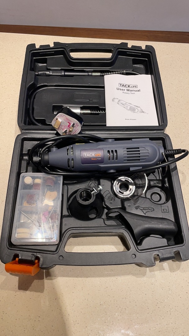 J040) Tacklife Rotary Tool Kit Variable Speed With Accessories-RTD34AC ...