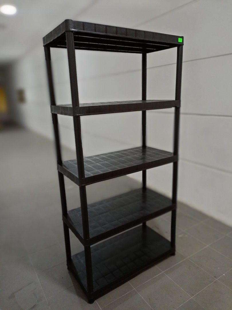 KETER Sigma 18* 5 Tier Shelving in BLACK, Furniture & Home Living ...