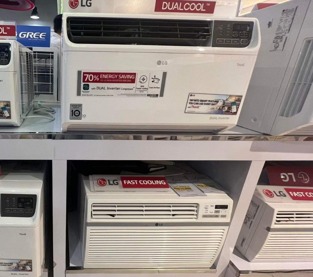 Lg window type Aircon Dual Inverter technology, TV & Home Appliances ...