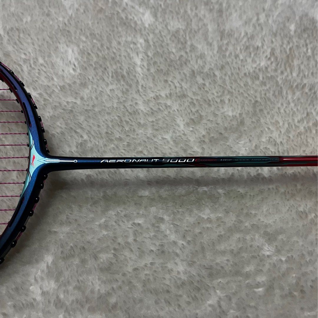 Li Ning Aeronaut 9000C Combat Badminton Racket, Sports Equipment ...