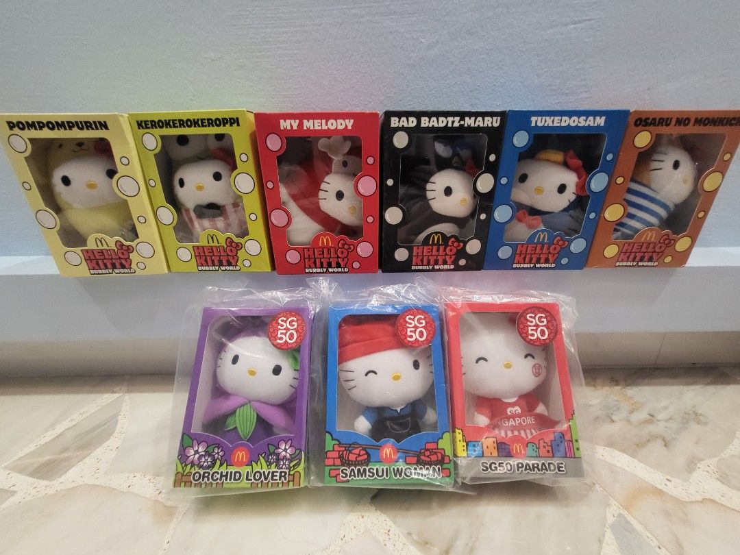 Limited Edition Hello Kitty plushies by Macdonalds, Hobbies & Toys ...