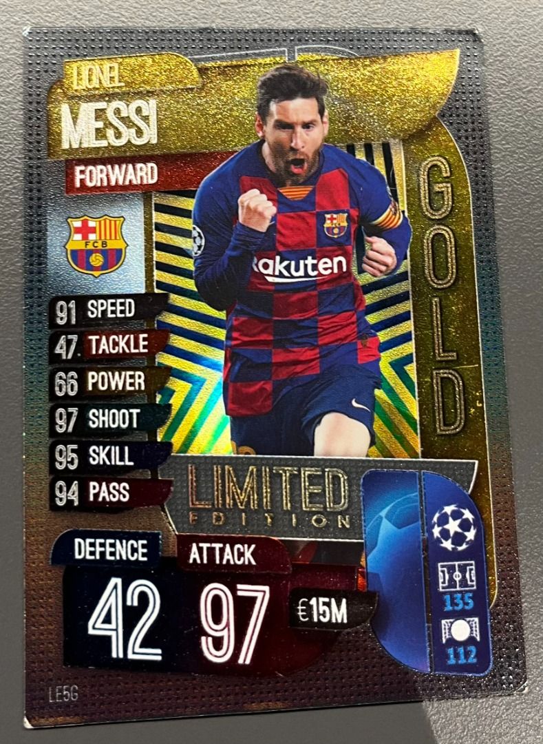 Lionel Messi Gold Limited Edition 19/20 Topps, Hobbies & Toys ...