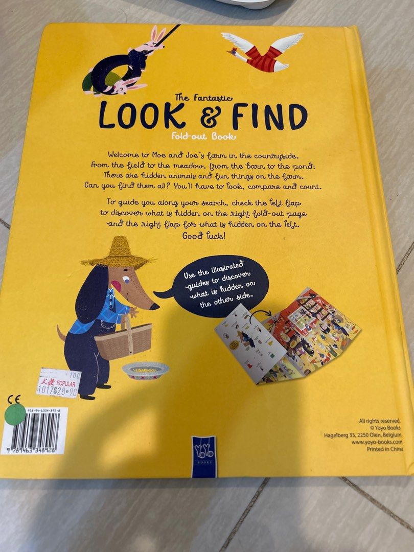 Look & Find Fold-out Book - Animals on the farm, Hobbies & Toys, Books ...