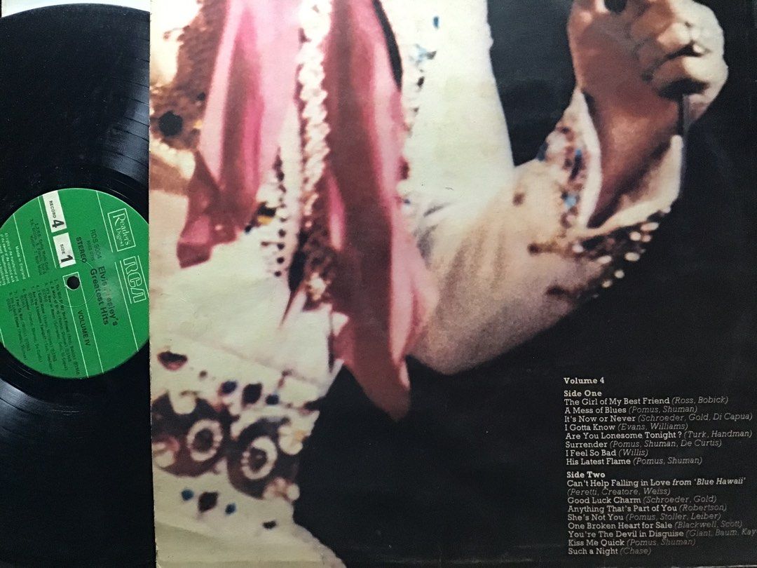 LP Elvis Presley - 4 OOP VINYL RECORD Anubis Oldies Piring Hitam ...
