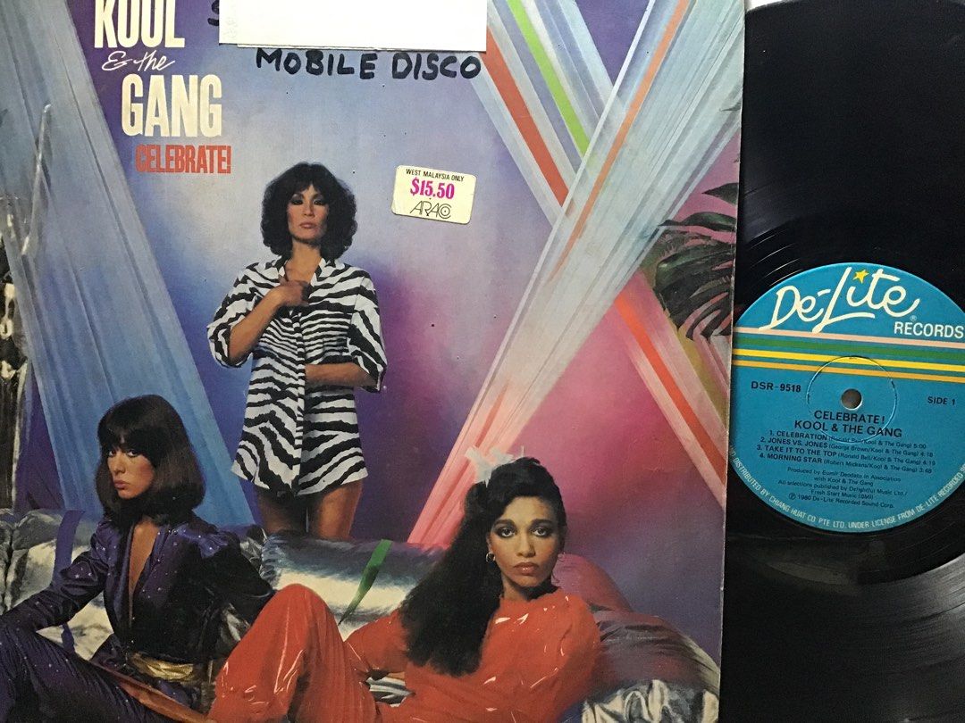 LP Kool & The Gang - Celebrate OOP VINYL RECORD Anubis Pop Disco Funk Piring Hitam, Hobbies ...