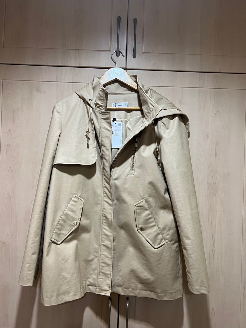 Mango Water Repellent Jacket/Parka Beige, Women's Fashion, Coats ...
