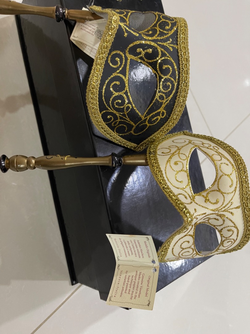 Genuine Venetian Masks for female and male, Hobbies & Toys, Stationery ...