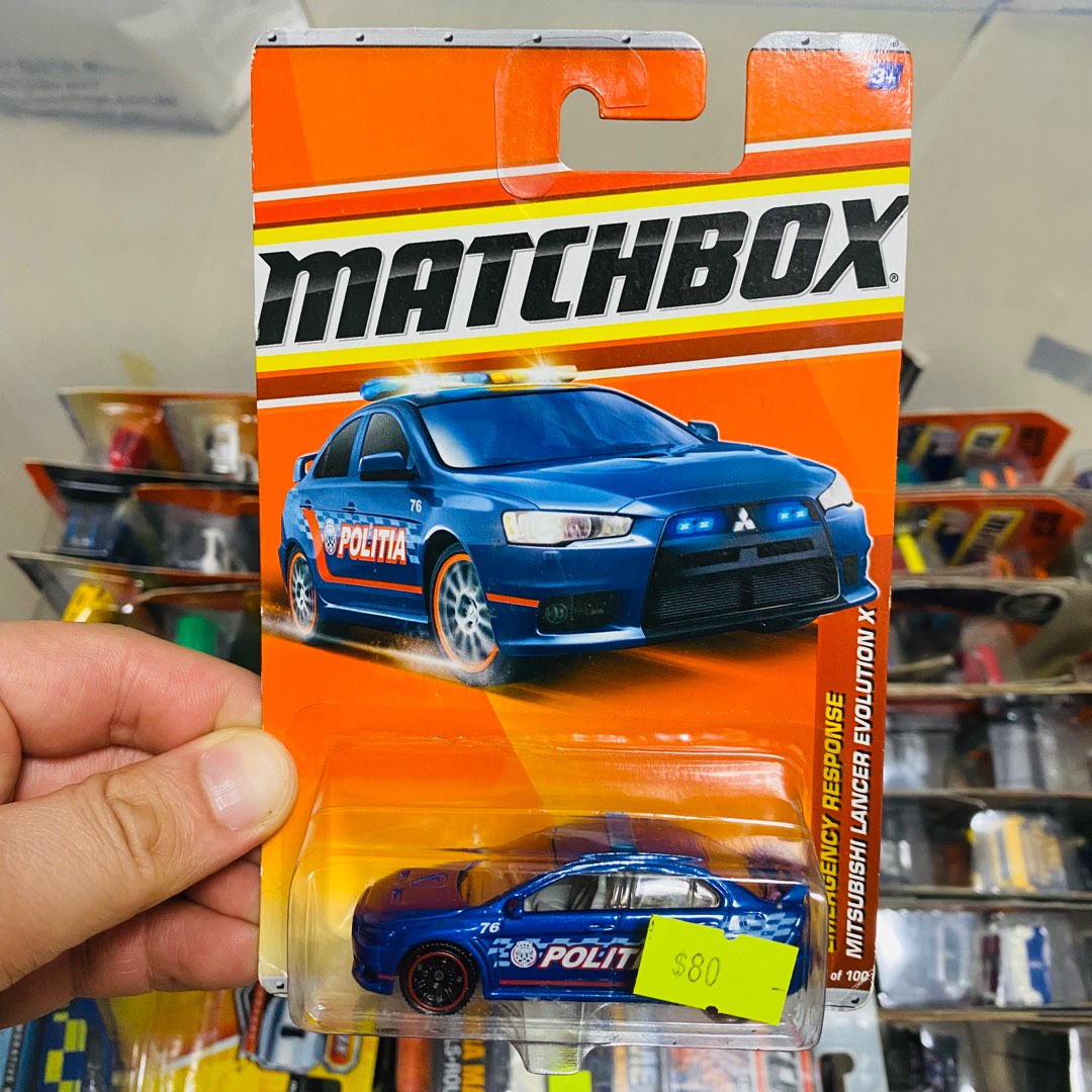 Matchbox 2010 Die-cast Model Car Mitsubishi Lancer Evolution X Police ...