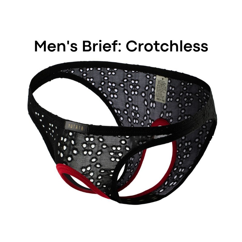 Men's Brief: Crotchless Front/Back Brief Underwear (Yutata B647), Men's ...