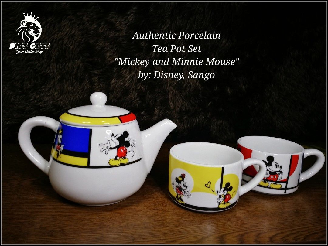 Mickey Mouse, Authentic Special Porcelain Tea Pot Set, Hobbies & Toys ...