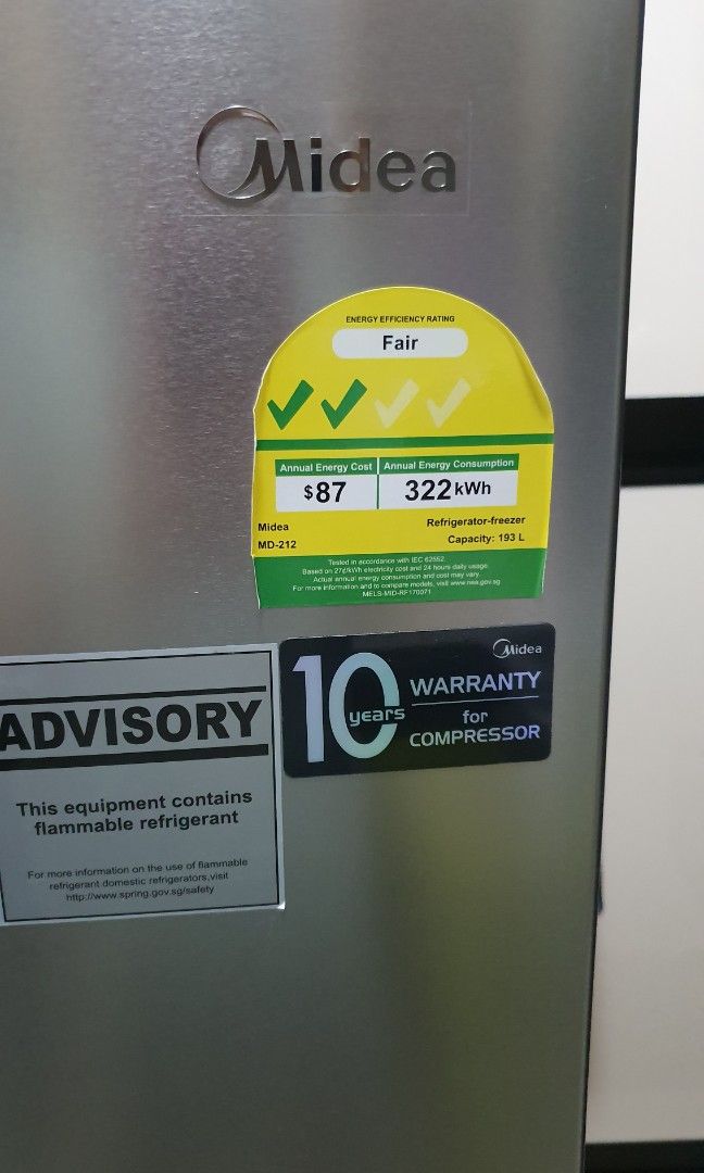 Midea fridge, TV & Home Appliances, Kitchen Appliances, Refrigerators ...