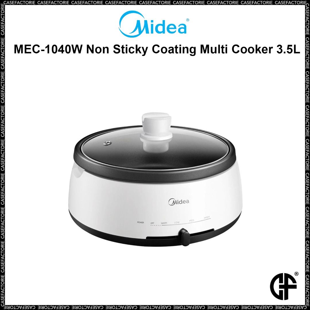 Midea MEC-1040W Non Sticky Coating Multi Cooker 3.5L, TV & Home ...