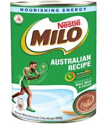 Milo Australian Recipe in a tin 450gram, Food & Drinks, Beverages on ...