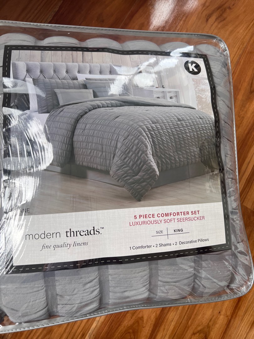 Modern Threads 5 pc comforter set KING, Furniture & Home Living ...