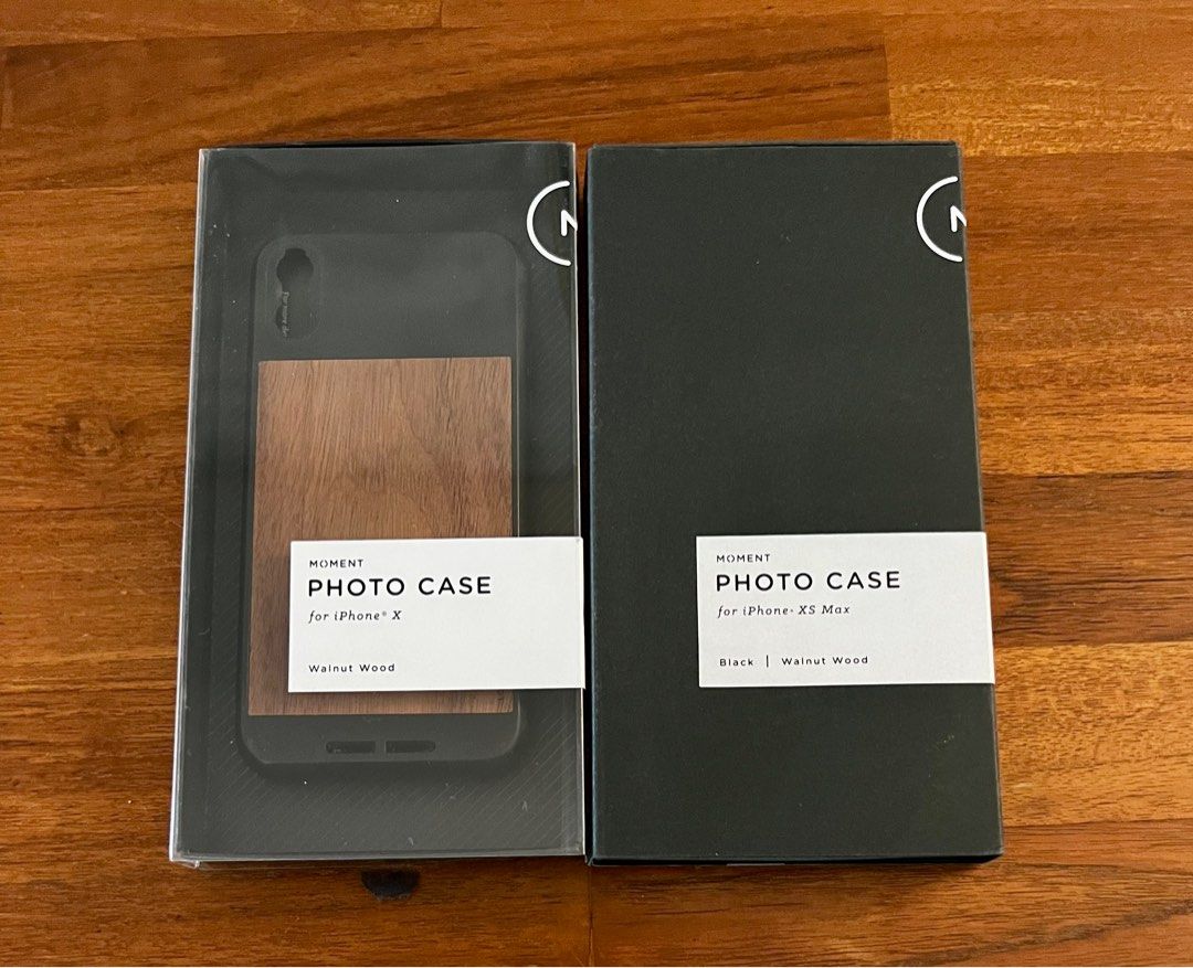 Moment cases for iPhone X and XS MAX in black and walnut, Mobile Phones ...