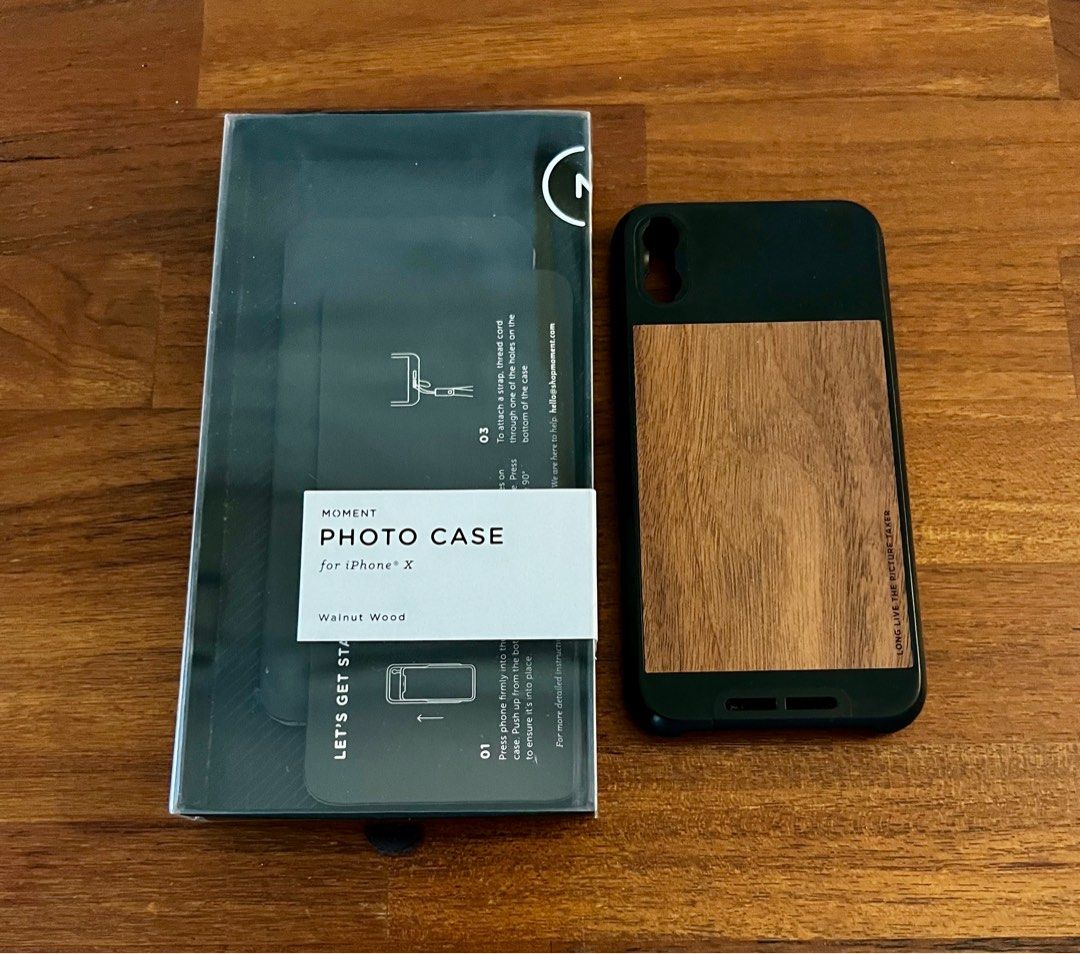 Moment cases for iPhone X and XS MAX in black and walnut, Mobile Phones ...