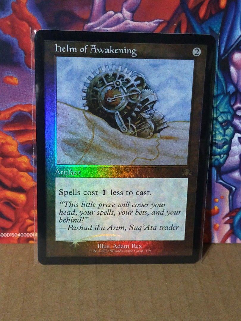 MTG Helm of Awakening Foil (Retro), Hobbies & Toys, Toys & Games on ...