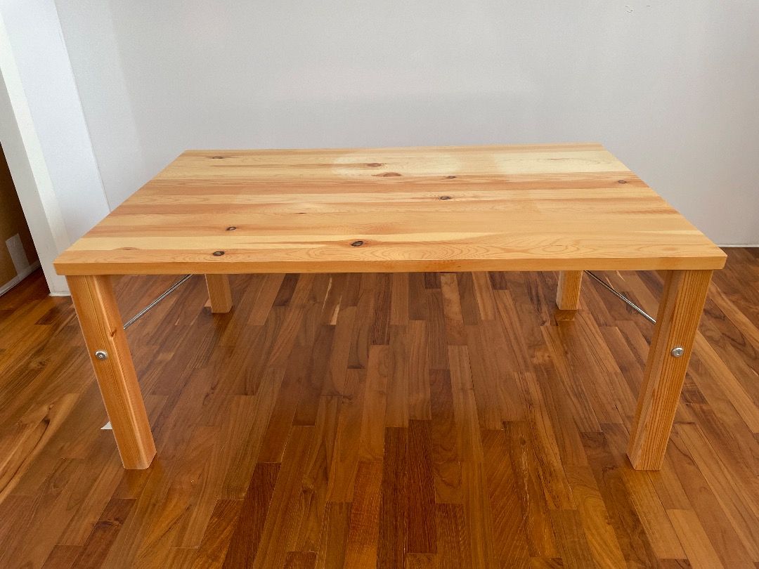 MUJI PINE FOLDING LOW TABLE, Furniture & Home Living, Furniture, Tables ...