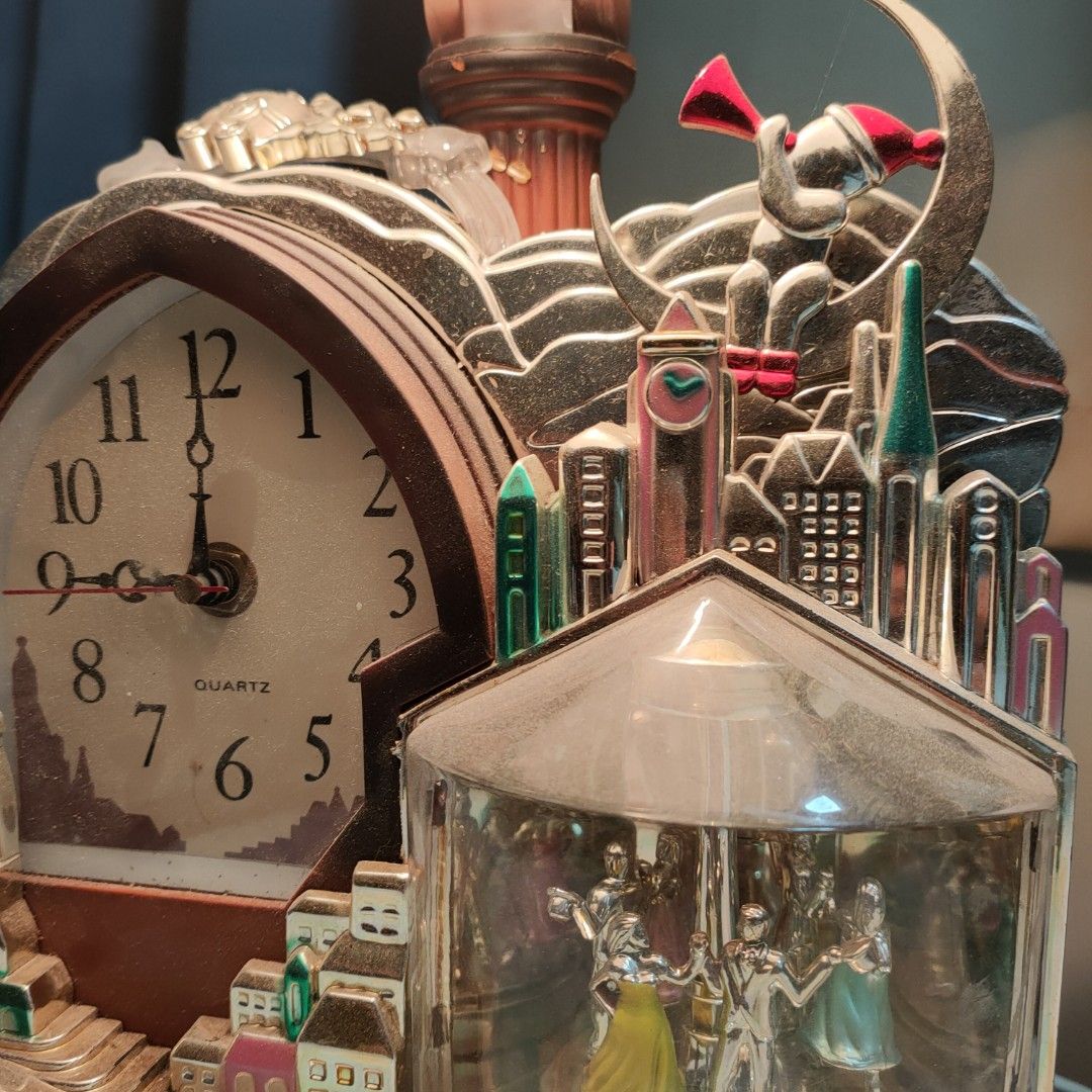 night light clock lamp shade warm night light party miniature world ...