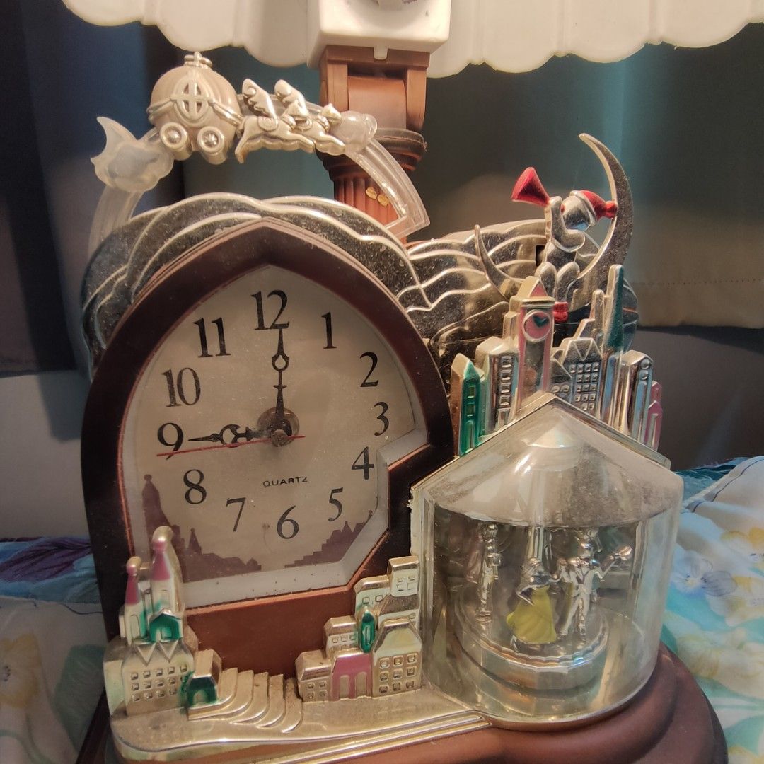 night light clock lamp shade warm night light party miniature world ...