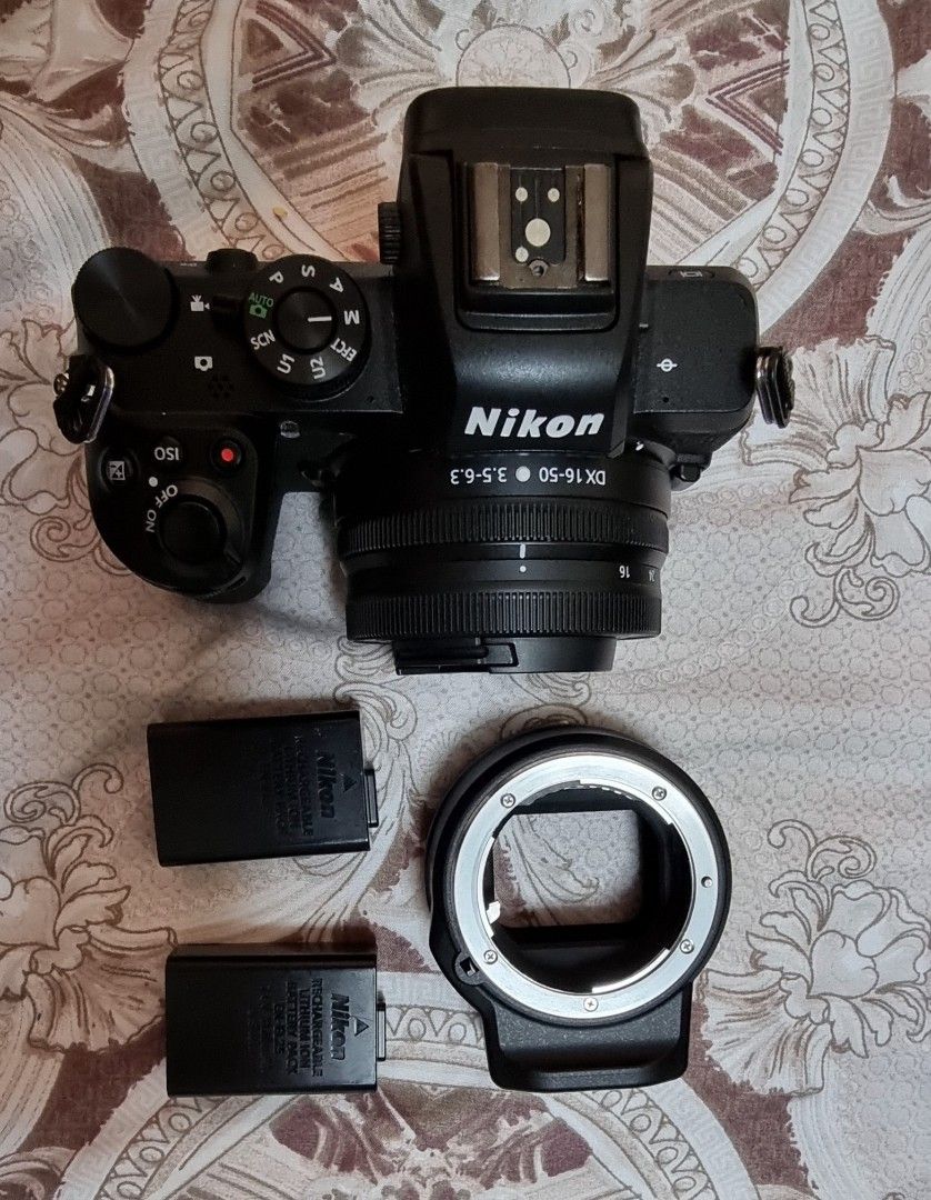 Nikon Z50 kit eith adapter plus 2 original battery, Photography ...