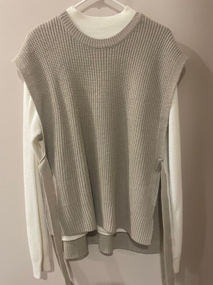 Nude Brown Side Ribbon Vest, Women's Fashion, Tops, Other Tops on Carousell