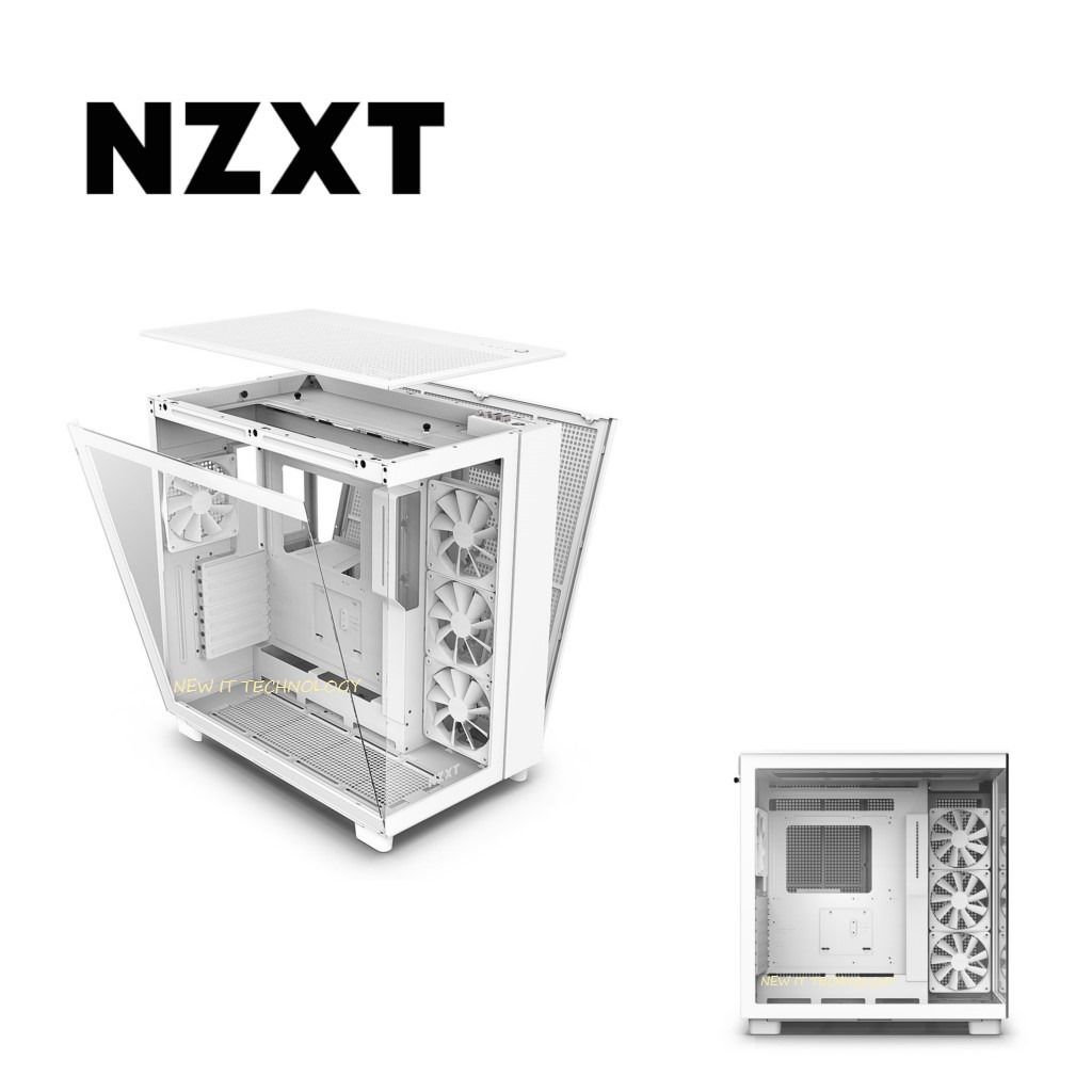 NZXT H9 FLOW & H9 FLOW RGB 2025 Dual-Chamber Mid-Tower ATX Airflow ...