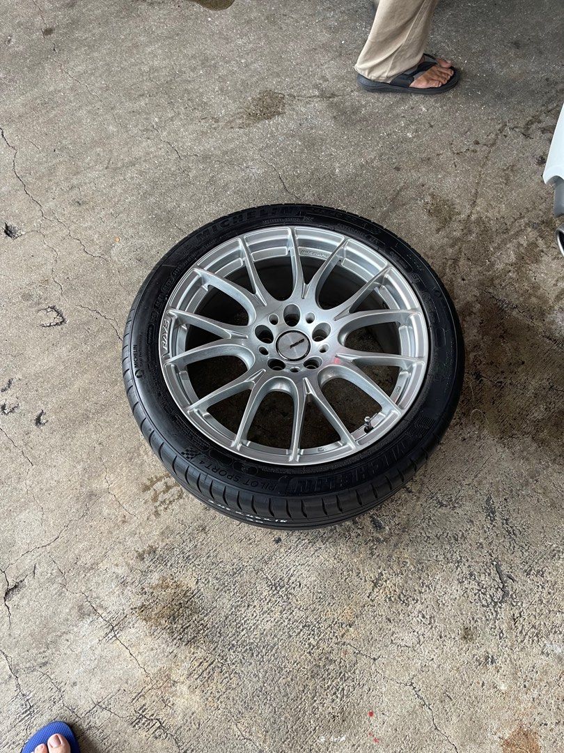 Original Rays rims and tyres 5x112, Car Accessories, Tyres & Rims on ...