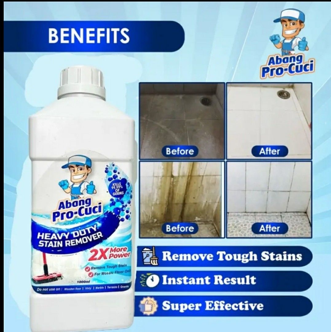 Pencuci Lantai Tandas | Heavy Duty Stain Remover 1000 ml, Furniture ...
