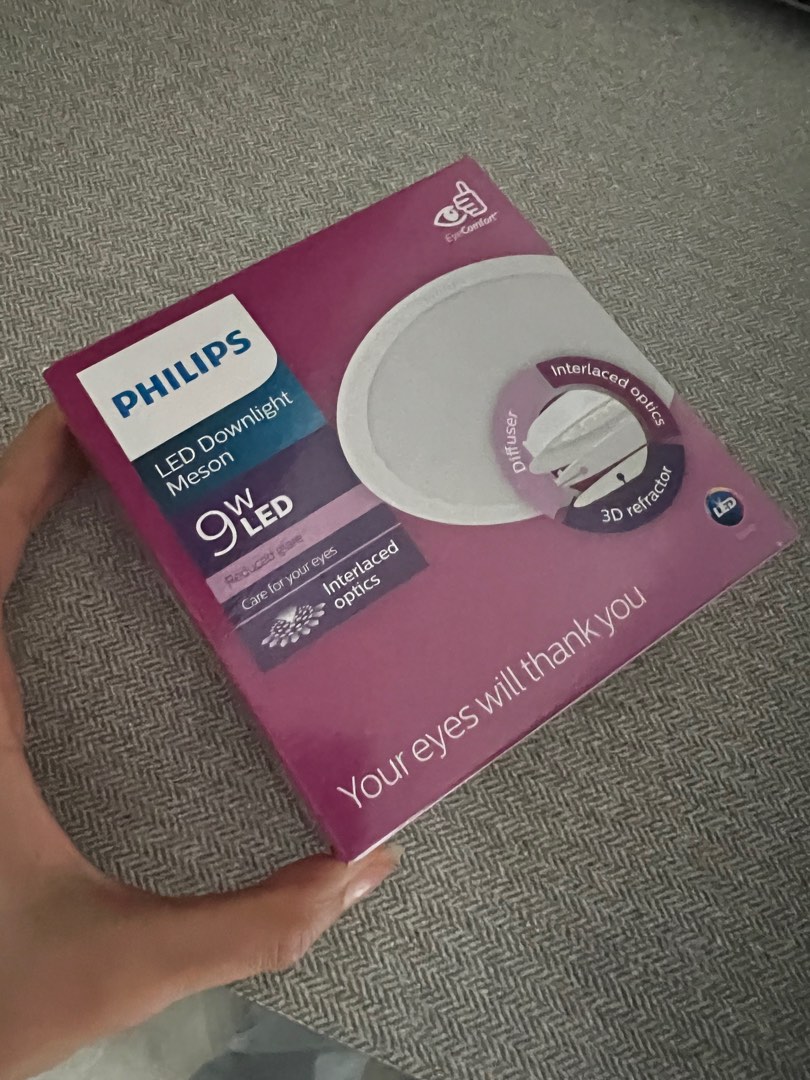 Philips 9W Led Downlight (4 units in bundle), Furniture & Home Living ...