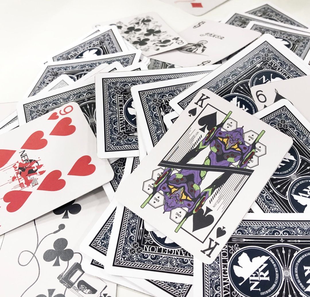 Poker Cards - Bicycle Evangelion Store Playing Cards, USPCC 2022, Black ...