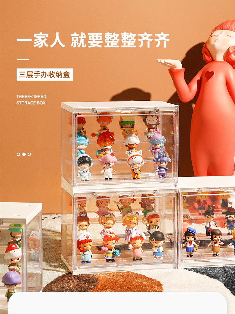 [POPMART Display box] 3 tiered transparent storage, Hobbies & Toys ...