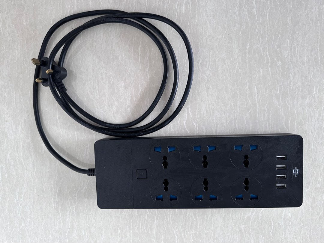 Power extension 6 socket and 4 usb, TV & Home Appliances, Electrical ...
