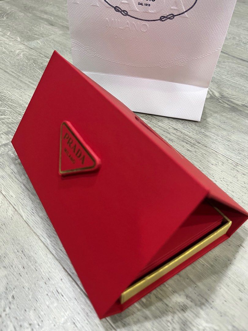 Prada Red Packet 2023 Rabbit with Prada Paper Bag, Luxury, Apparel on ...