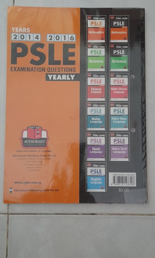 PSLE Exam 2014-2016 Yearly (Maths) EPH, Hobbies & Toys, Books ...