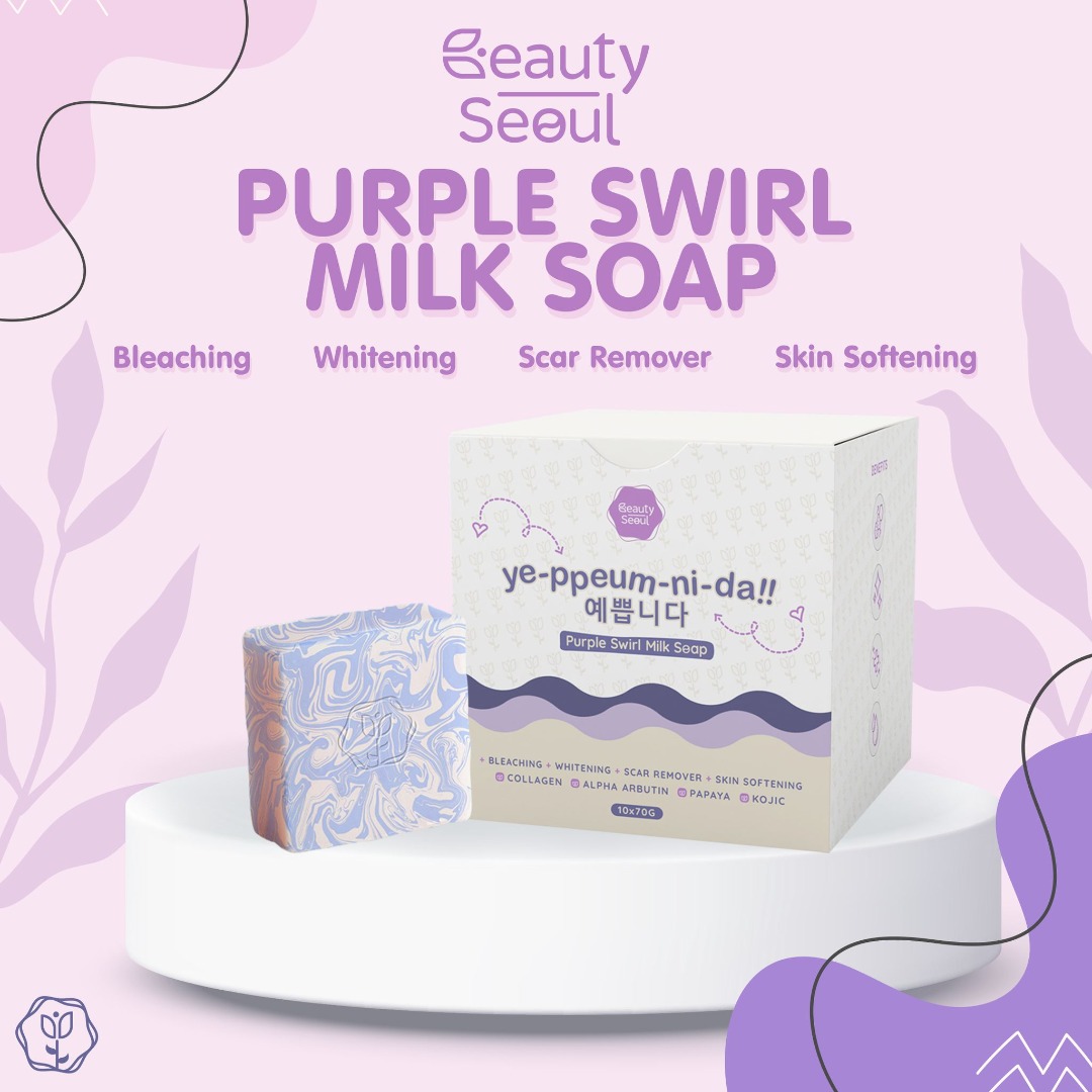 Purple Swirl Milk Soap by Beauty Seoul, Beauty & Personal Care, Bath ...