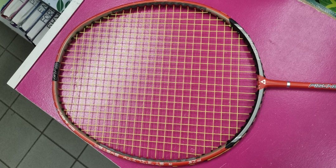 Raket Badminton Fischer Pro No. 1 FT Warna Oren Used Terpakai, Sports ...