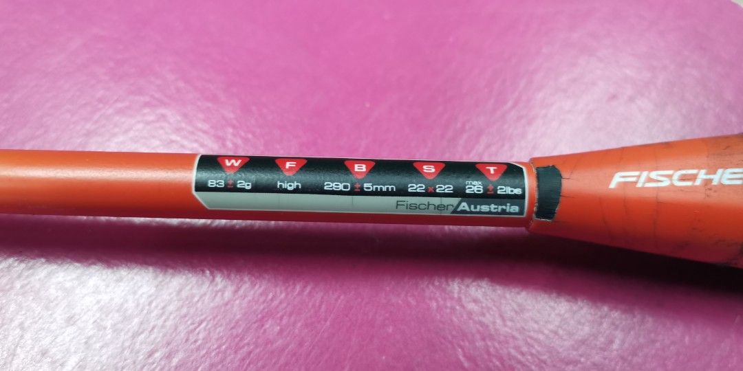 Raket Badminton Fischer Pro No. 1 FT Warna Oren Used Terpakai, Sports ...