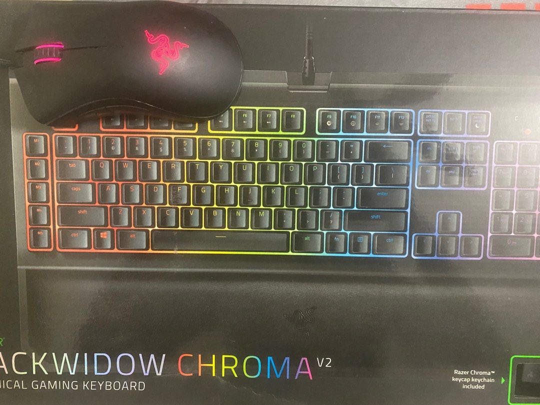 Razer Keyboard Mouth Razer Blackwidow Chroma V2 Keyboard And Razer Deathadder Chroma Mouse