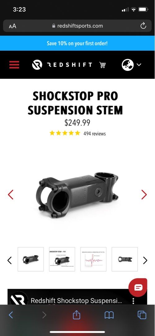 Redshift Shockstop Pro Suspension Stem, Sports Equipment, Bicycles ...