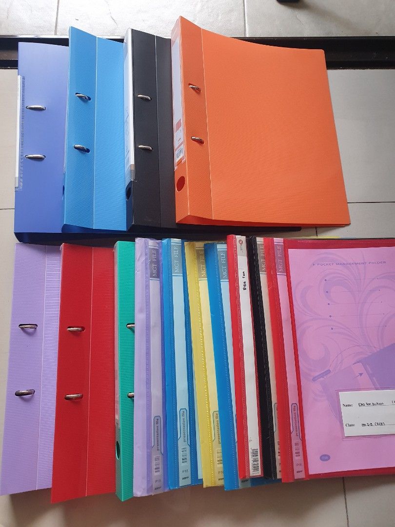 Assorted Ring Files and presentation files, Hobbies & Toys, Stationery ...