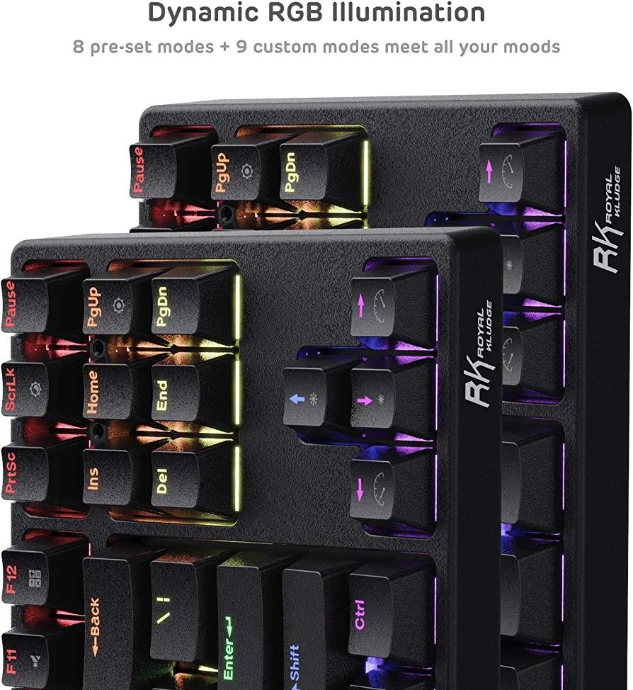 RK ROYAL KLUDGE RK87 Sink87G RGB Wireless TKL Mechanical Gaming ...