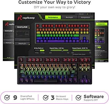 RK ROYAL KLUDGE RK87 Sink87G RGB Wireless TKL Mechanical Gaming ...