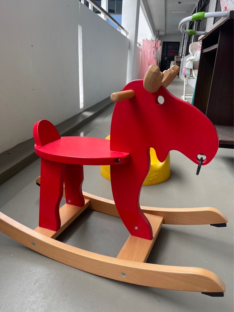 Rocking moose (IKEA), Babies & Kids, Infant Playtime on Carousell