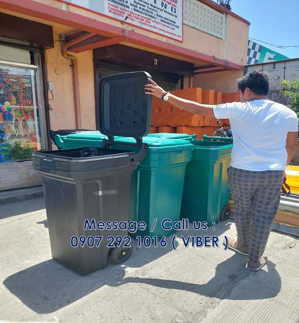 Roller king trash bin 150L supplier 652, Furniture & Home Living ...