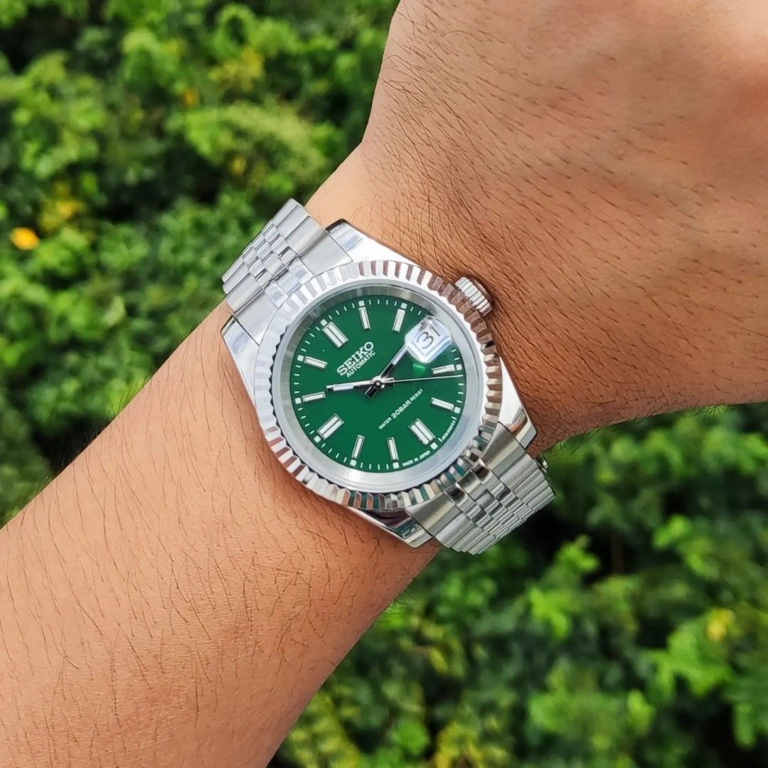 Seikolex Green Datejust Mod, Men's Fashion, Watches & Accessories ...