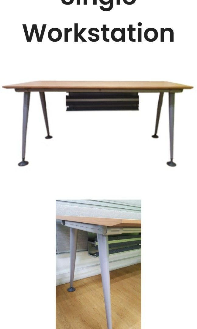 Single Workstation Computer Desk 1.6m Wood, Furniture & Home Living ...