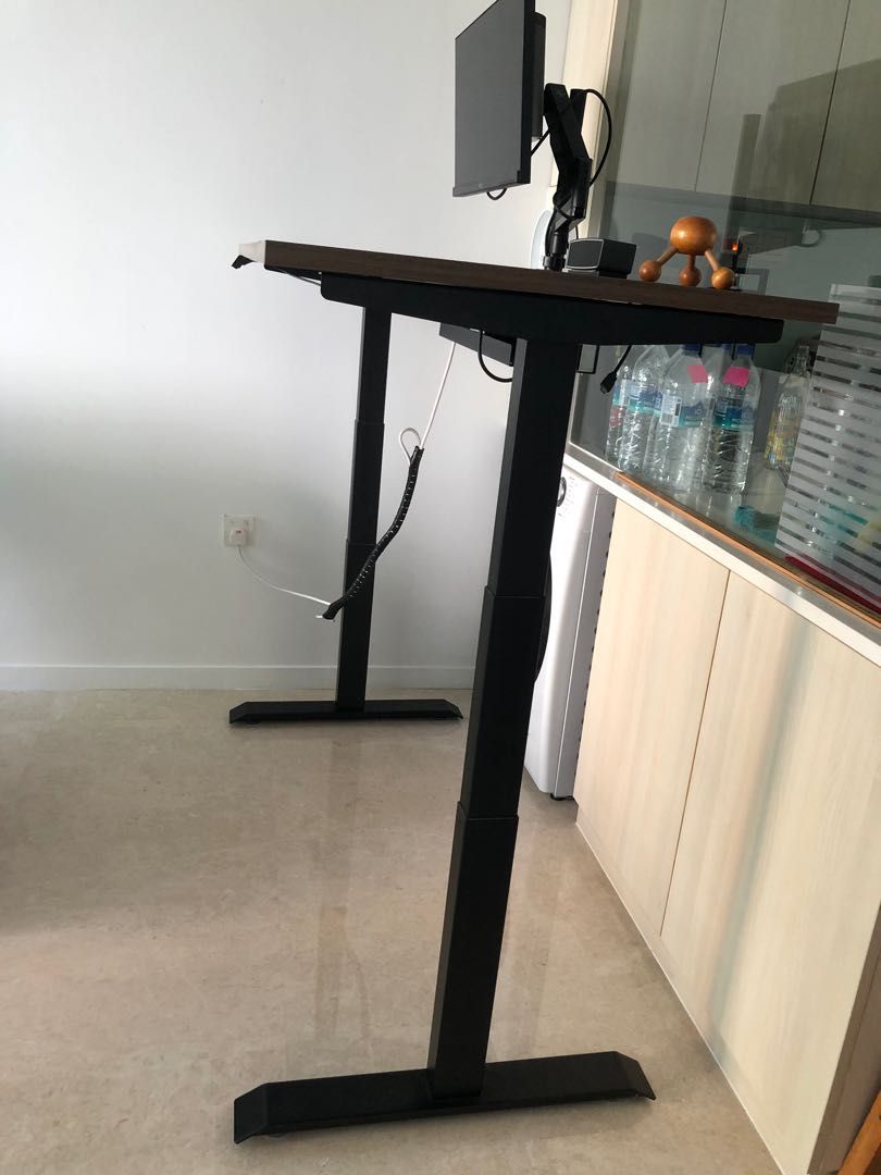 Sit/stand table, telescopic powder coated legs, 150cmx70cm, Furniture ...